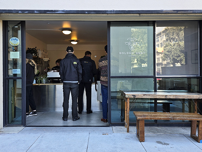 The unassuming facade of Golden Goat Coffee might make you walk right past—which is exactly how locals prefer to keep this treasure all to themselves.