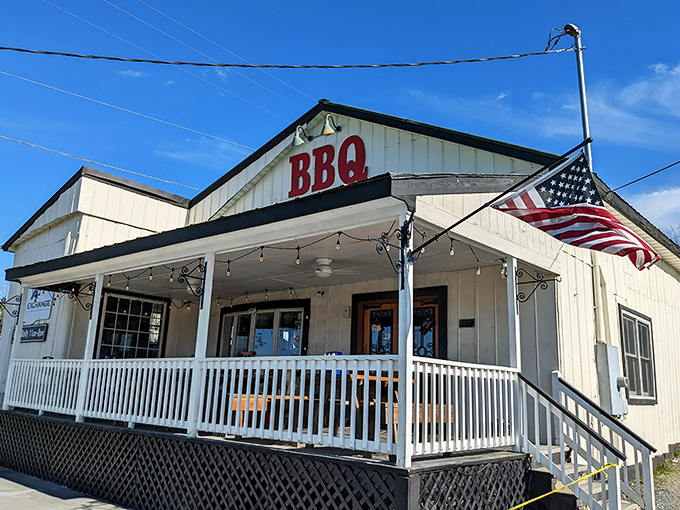 The unassuming exterior of BBQ Exchange belies the smoky treasures within. Like finding a winning lottery ticket in your winter coat pocket.