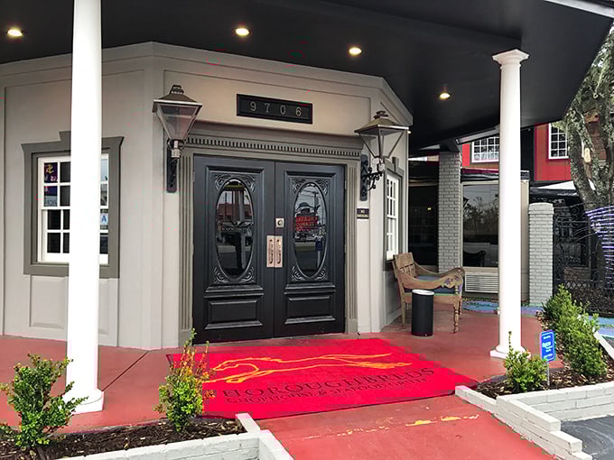 This charming facade promises culinary adventures that'll make your taste buds gallop with joy.