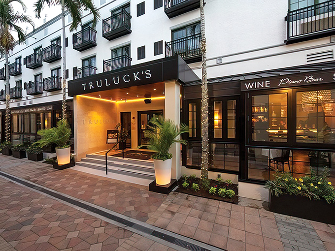 The stately exterior of Truluck's, with its vibrant flower boxes, feels like Naples' answer to "dress to impress"—casual Florida elegance with serious culinary ambitions.