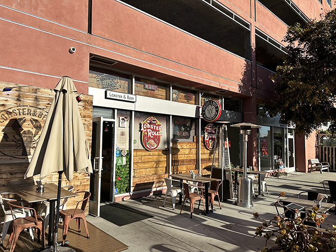 The unassuming wooden facade of Lobster & Beer proves that in Los Angeles, the best treasures often hide in plain sight.