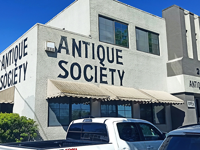Bold lettering announces this treasure trove like a vintage movie marquee promising entertainment inside.