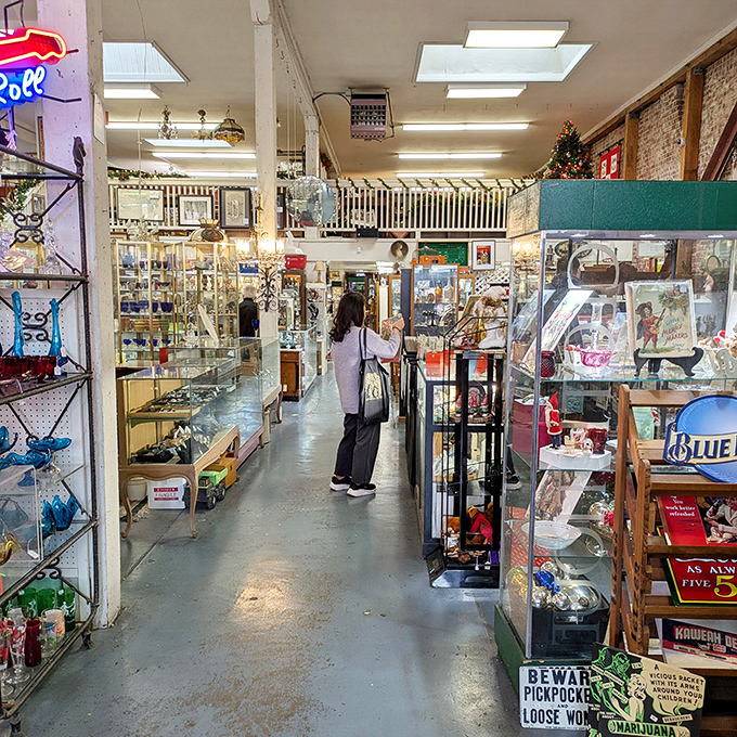 Welcome to treasure hunter heaven! Whistlestop's aisles stretch before you like a museum where everything's for sale and every item has a story to tell.