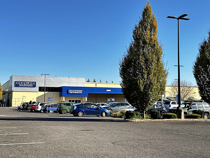 The unassuming exterior of Portland's ultimate treasure hunting ground. Behind these walls, bargain adventures await the brave and the thrifty.