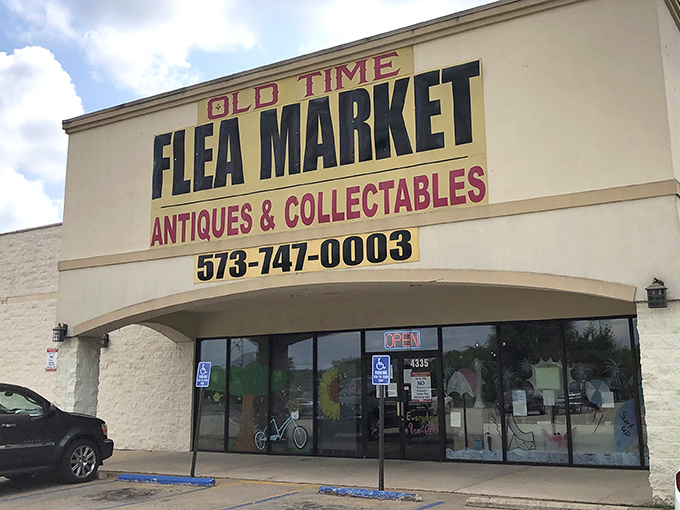 The unassuming facade of Old Time Flea Market in Farmington hides a treasure trove within. Like finding the perfect diner on a road trip, the thrill is in the discovery.