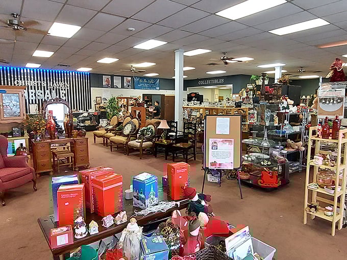 Welcome to treasure hunter paradise! Christ's Haven Resale Shop in Keller offers a labyrinth of possibilities where yesterday's castoffs become tomorrow's conversation pieces.
