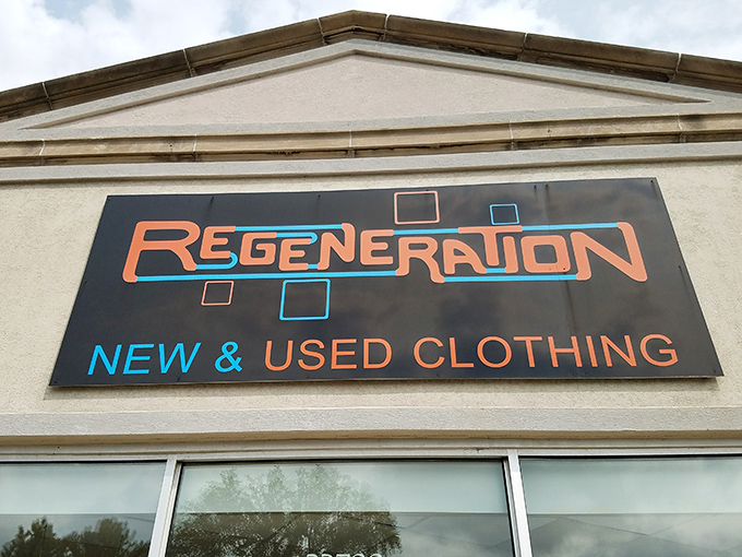 That retro sign practically screams "adventure awaits inside" – and your closet is about to get very jealous.