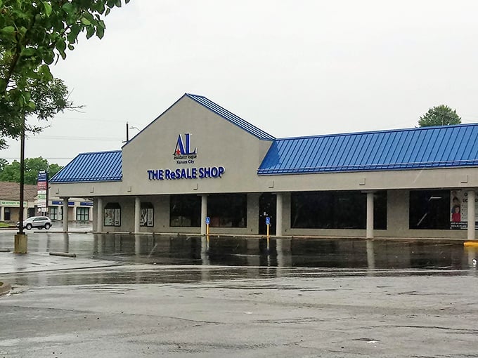 The blue-roofed treasure chest of Gladstone beckons with its unassuming exterior. Who knew retail paradise could hide behind such a modest façade?