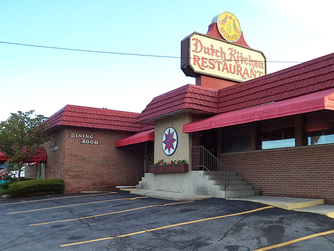 The iconic red-roofed Dutch Kitchen stands proudly along Route 61, like a beacon of comfort food calling weary travelers home. 