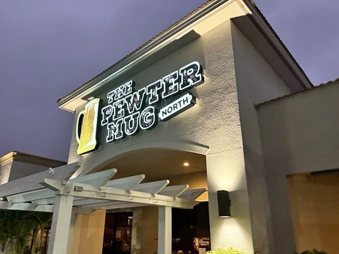 The Pewter Mug North's welcoming exterior promises culinary adventures that await just beyond those doors.