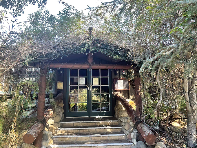 Stone steps and rustic charm welcome you to this mountain hideaway where culinary magic awaits.