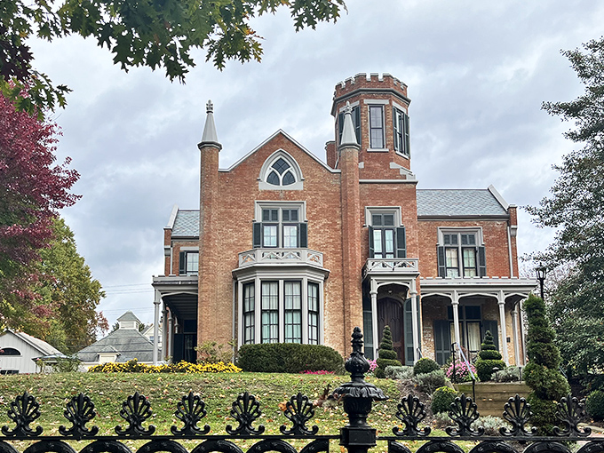 The red-brick Gothic Revival façade stands proudly against the Ohio sky, like a European nobleman who took a wrong turn and decided to stay.