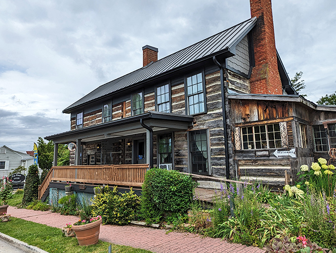 This isn't just a restaurant—it's a time capsule with a menu. The Log House's weathered exterior promises authentic Virginia hospitality inside those historic walls.