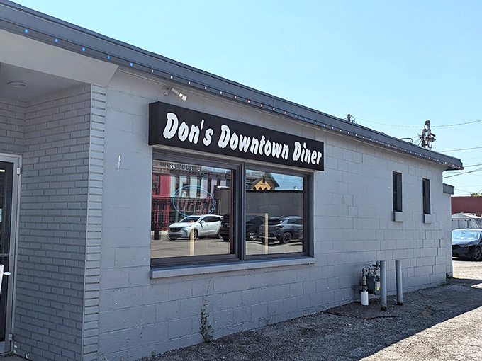 The unassuming exterior of Don's Downtown Diner hides culinary treasures within – like finding a diamond in the rough of downtown Bellefontaine.