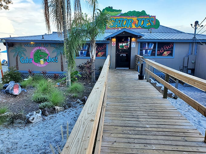 That weathered boardwalk beckoning you forward? It's your first hint that something magical awaits inside.