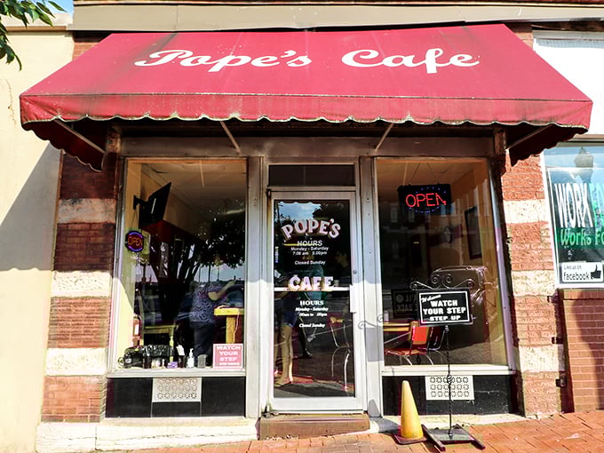 That iconic red awning on Shelbyville's town square isn't just a landmark—it's a promise of comfort food that'll make your taste buds stand up and salute.