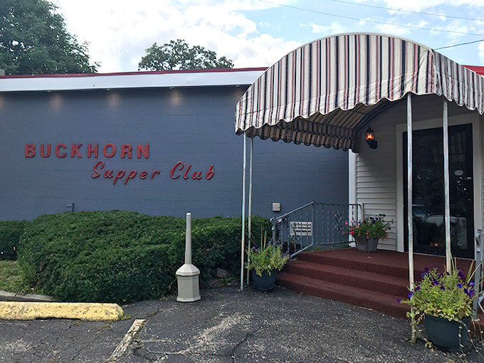 The iconic blue exterior with that classic red "Supper Club" sign isn't trying to be retro—it's the real deal, standing proudly since before retro was cool. 