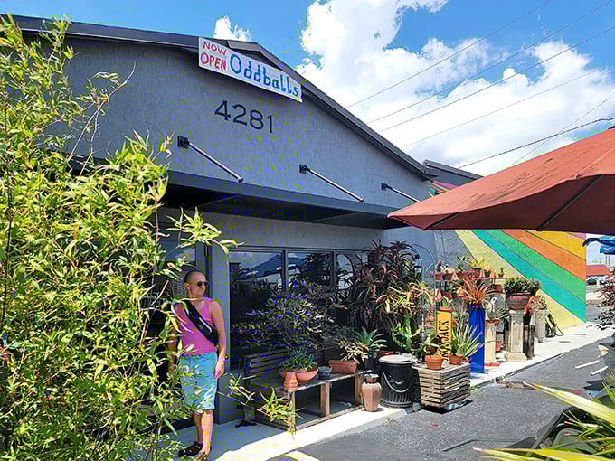 The unassuming gray exterior of Oddballs belies the wonderland within – like finding the wardrobe to Narnia in someone's garage sale.