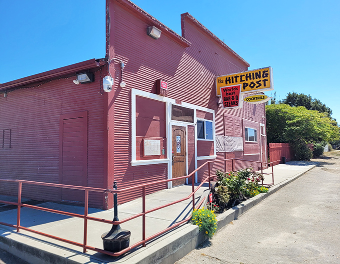 The red barn exterior isn't just charming—it's a beacon of barbecue excellence that's been drawing pilgrims to Casmalia for seven delicious decades.