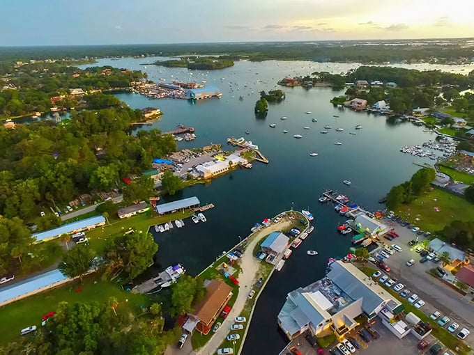 Crystal-clear waters embrace this waterfront paradise where boats bob gently in the harbor. Florida's Nature Coast at its most serene and inviting.
