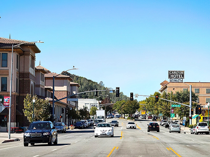 Downtown Atascadero welcomes you with its wide streets and Spanish-inspired architecture, where small-town charm meets California sunshine.