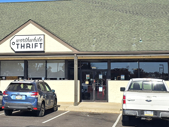 The unassuming exterior of Worthwhile Thrift belies the treasure trove within. Like finding a five-star restaurant in a strip mall, prepare to be delightfully surprised.