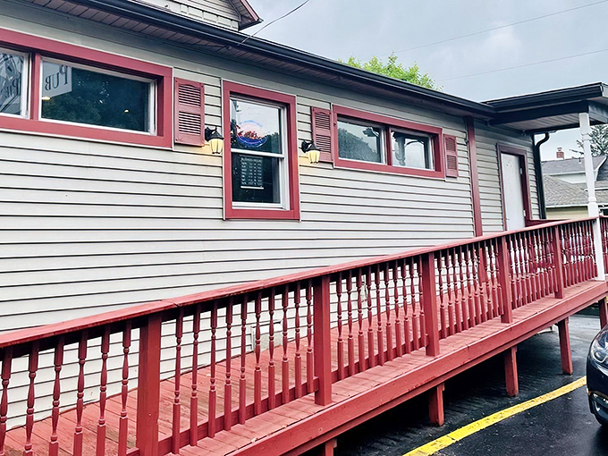The unassuming entrance to culinary greatness. Like finding a secret passage to flavor country, this modest façade hides a treasure trove of Pennsylvania delights.