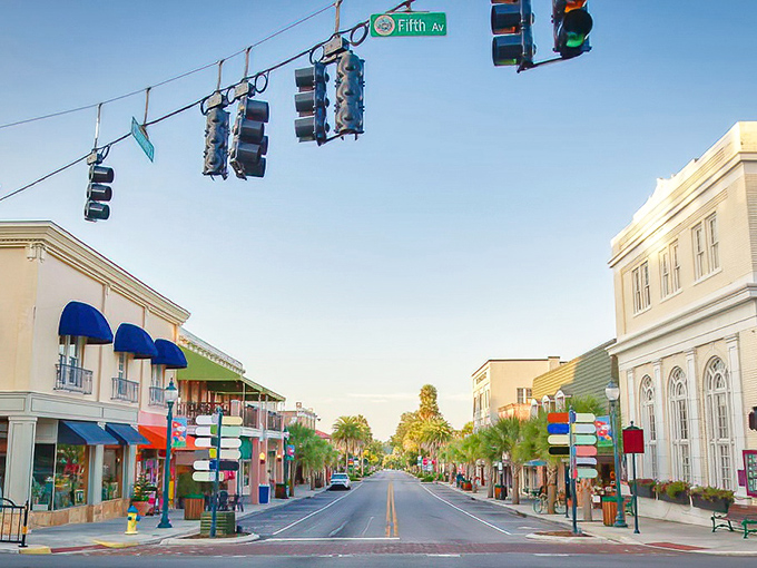 Downtown Mount Dora's colorful directional signs aren't just helpful—they're a metaphor for this town. So many choices, so little time!