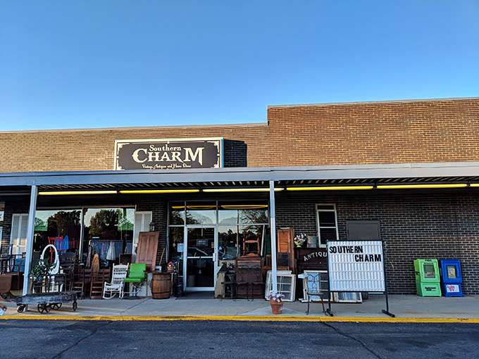 Southern Charm's unassuming storefront is like that friend who dresses plainly but tells the best stories – there's magic waiting just beyond those doors.