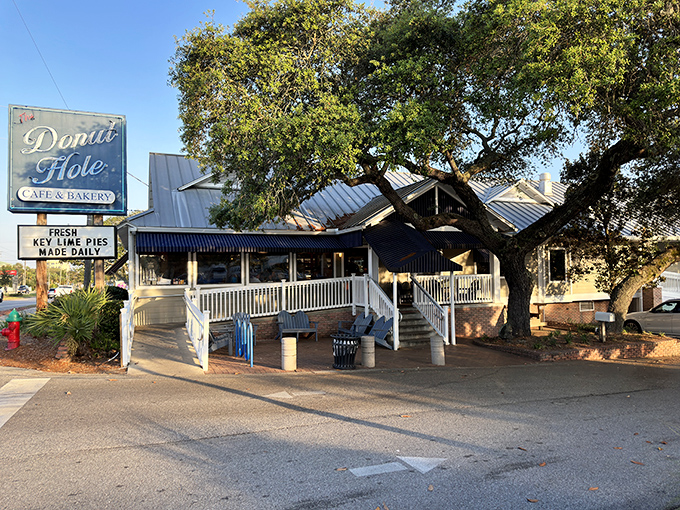 The sign says it all – fresh key lime pies made daily. In Florida, that's not just breakfast, it's practically a constitutional right.