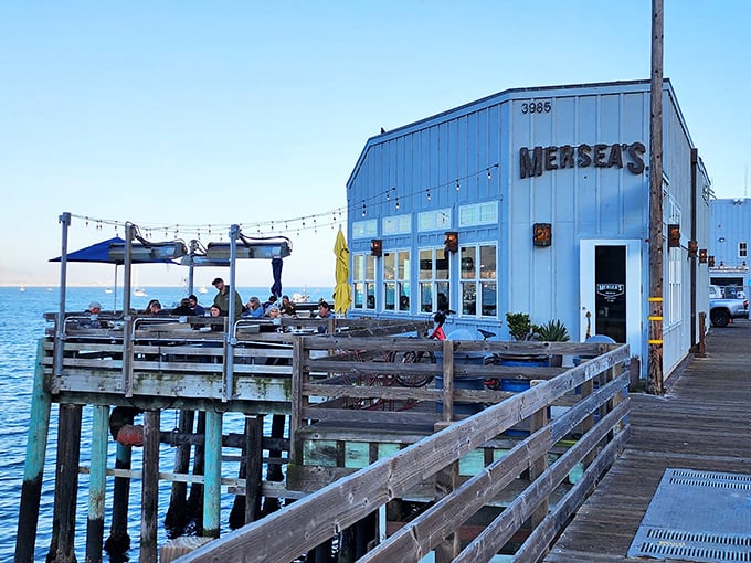 Mersea's waterfront location proves that sometimes the best restaurants come wrapped in weathered wood and ocean views.