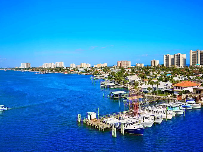 Palm-lined streets and pastel storefronts create that quintessential Florida vibe where you half expect Jimmy Buffett to stroll by with a margarita.