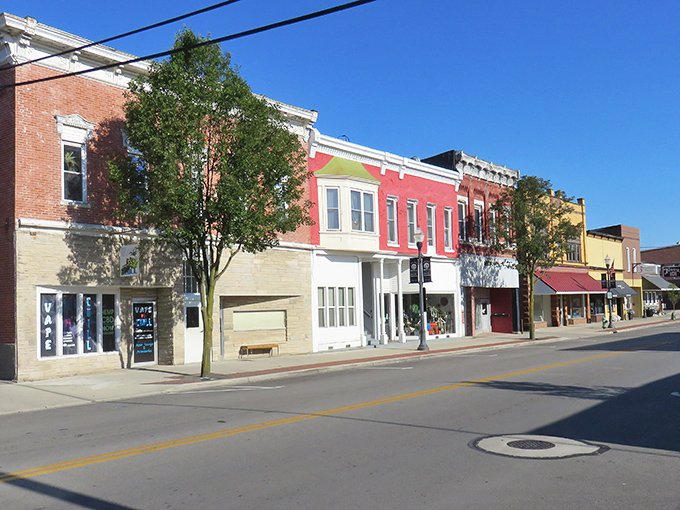 Ada's Main Street looks like it was plucked straight from a Hallmark movie set – colorful storefronts bathed in sunshine, promising small-town treasures within.