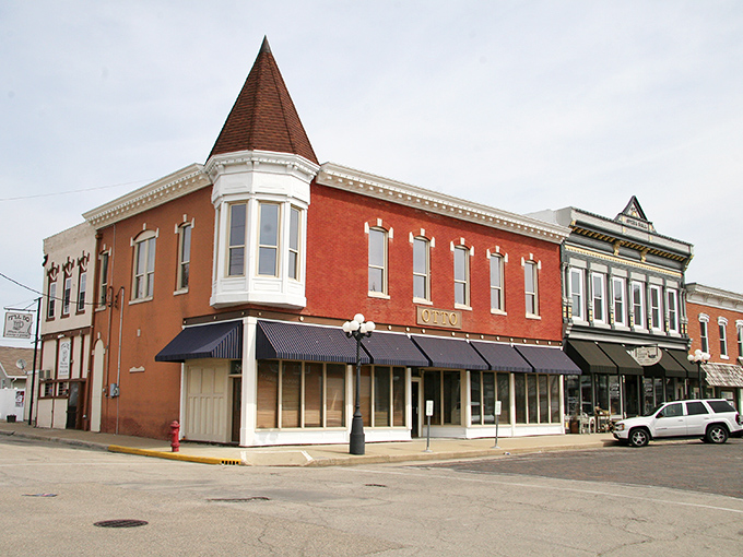 Arcola's Main Street stretches before you like a Norman Rockwell painting come to life, complete with brick-paved streets and historic storefronts bathed in Midwestern sunshine.