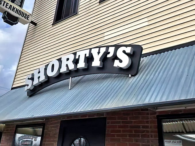 Shorty's welcoming brick façade with its iconic blue metal awning feels like a small-town secret you can't wait to share with friends.