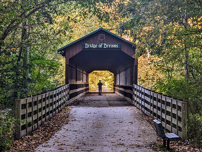 This isn't just a bridge – it's a portal to simpler times when craftsmanship meant something special.
