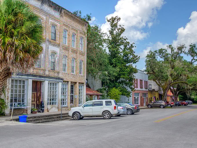 Micanopy's historic downtown buildings stand like time travelers, their weathered brick facades telling stories that Disney's Imagineers wish they could invent.