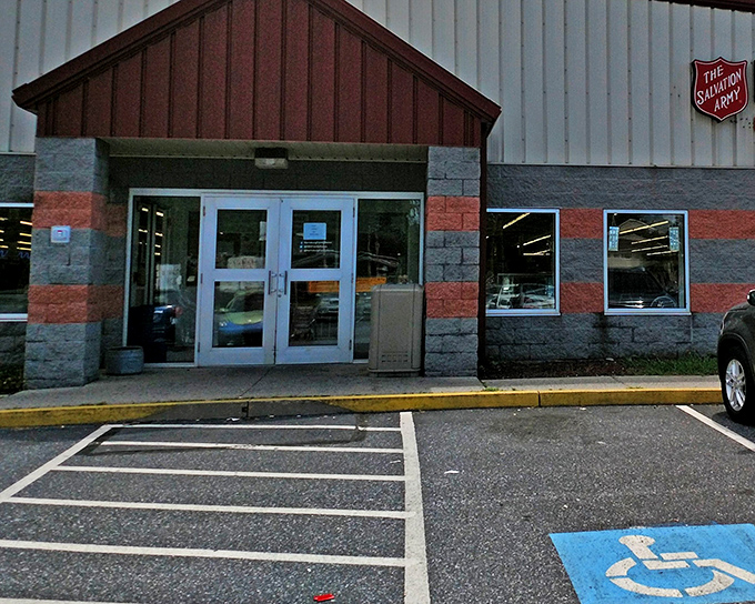 The unassuming entrance to treasure-hunting paradise. Like a speakeasy for bargain hunters, this modest facade hides a wonderland of possibilities inside.