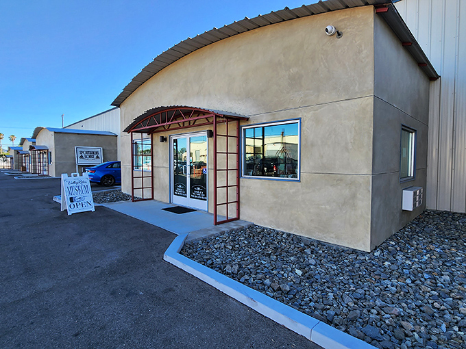 The unassuming exterior of Valley Relics Museum proves once again that California's greatest treasures often hide in plain sight, like culinary gems in strip malls.