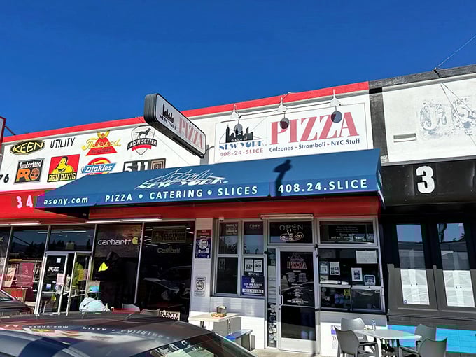 This unassuming storefront holds the secret to authentic New York pizza magic in Silicon Valley.