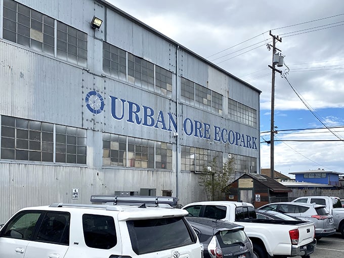 The unassuming entrance to Urban Ore feels like the wardrobe to Narnia—if Narnia were filled with vintage treasures instead of talking lions.