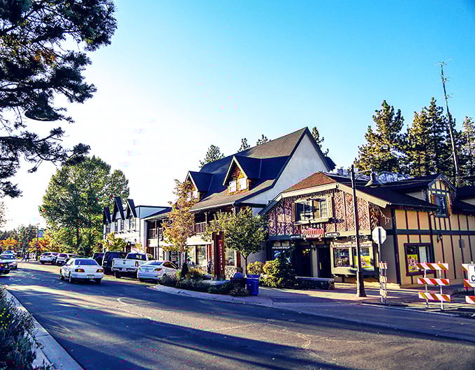 The Village at Big Bear Lake looks like a movie set where alpine charm meets California sunshine—no CGI required.