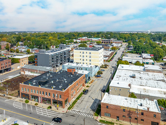 Downtown Champaign's architectural time machine – where historic brick facades meet modern amenities, creating that perfect small-town-with-big-city-perks vibe.