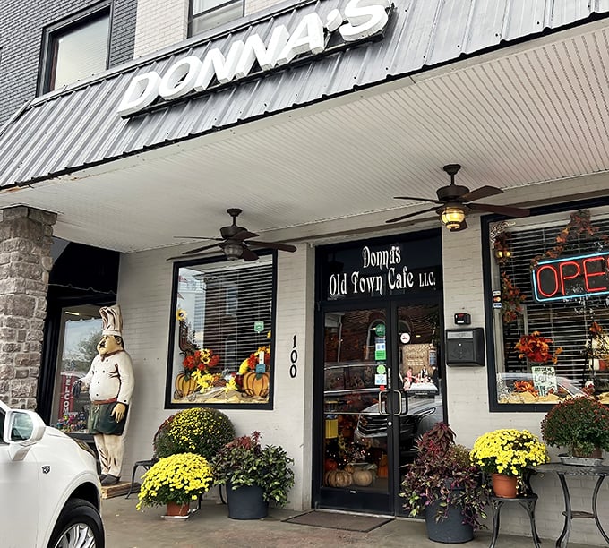 The unassuming storefront of Donna's Old Town Cafe proves that culinary treasures often hide in plain sight. Those bistro chairs aren't just decorative—they're for the breakfast pilgrims who arrive early.