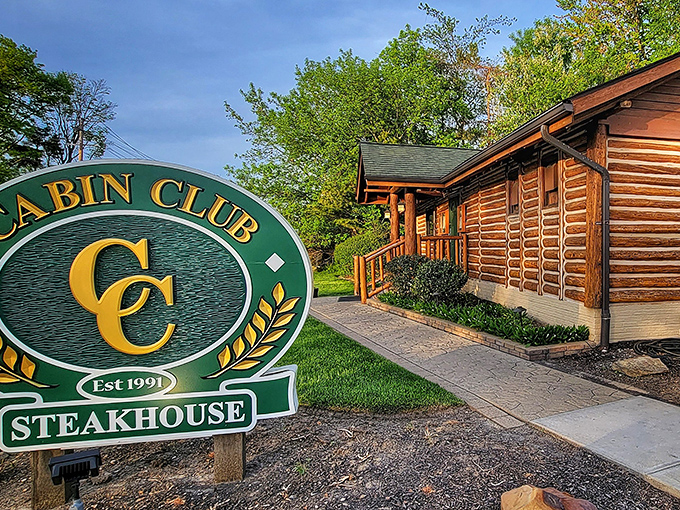 The log cabin exterior isn't playing pretend—it's the real deal, standing proudly on Detroit Road like a woodland ambassador in suburban Westlake.