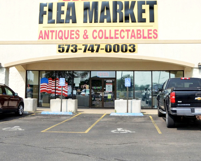 The unassuming storefront promises treasures within. Like a Vegas casino, what happens at Old Time Flea Market rarely stays there—you'll want to show off your finds!