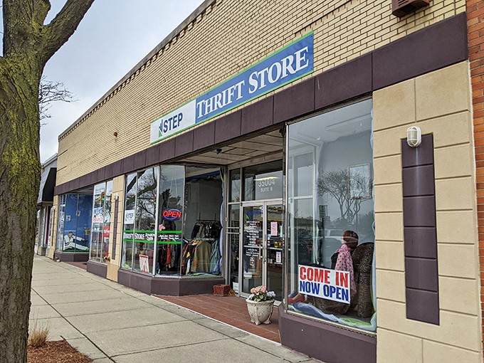 The unassuming brick facade of STEP Thrift Store belies the wonderland of secondhand treasures waiting inside. Bargain hunters, your mothership has landed.