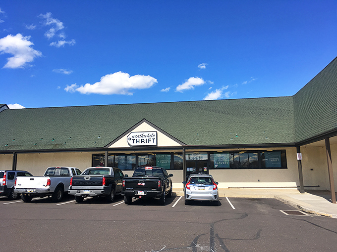 The unassuming exterior hides a treasure trove that would make any bargain hunter's heart skip a beat.