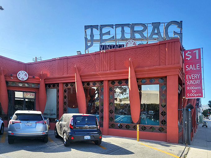 That distinctive coral-colored facade isn't just Instagram-worthy – it's your gateway to fashion paradise.