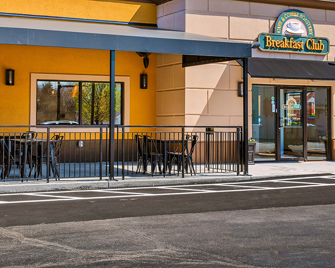 The sunshine-yellow exterior of The Breakfast Club isn't just a building—it's a morning beacon of hope for the hungry souls of Lebanon.